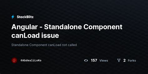 Angular Standalone Component Canload Issue Stackblitz