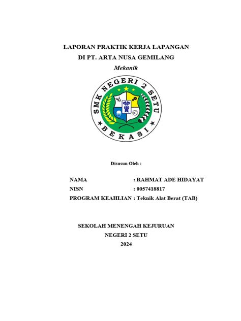 Master Laporan Pkl Smkn 2 Setu Pdf