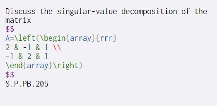 Solved Discuss The Singular Value Decomposition Of The Chegg