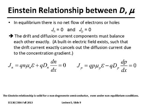 Lecture 5 Outline Semiconductor Fundamentals Contd Carrier Diffusion