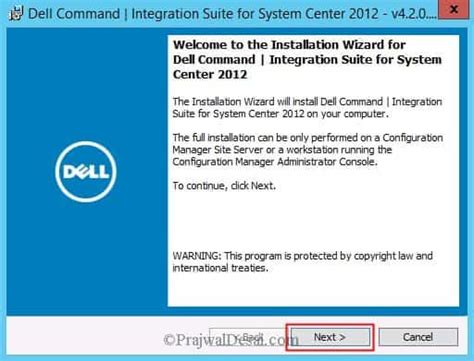 install dell command integration suite for sccm