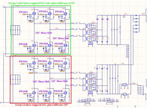 Tms320f280039c Two Groups Of 3 Phase Interleaved Llc Parallel