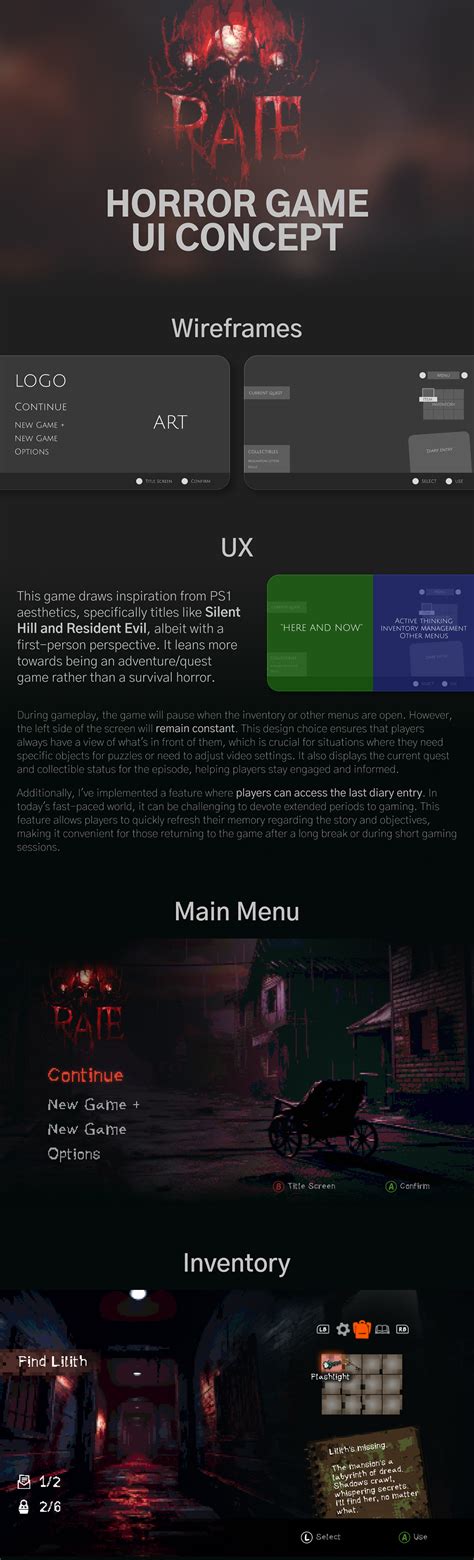 ui ux concept gamedev practice behance