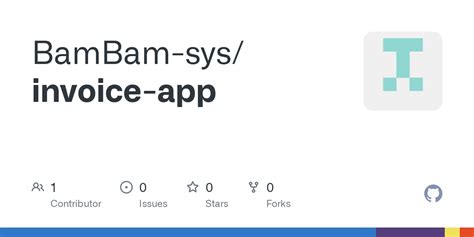 Github Bambam Sysinvoice App