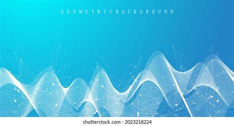 Digits Abstract Background Connected Lines Dots Stock Vector Royalty Free 2023218224