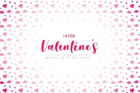 하트 패턴 배경 디자인 벡터 해피 발렌타인 데이 프리미엄 벡터