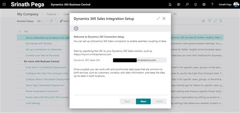 Dynamics 365 Business Central Integration With Dynamics 365 Sales Srinath Pega