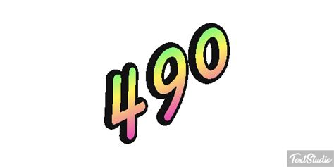 490 Number Animated  Logo Designs