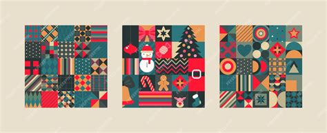 Premium Vector Set Of Three Vector Christmas Seamless Patterns