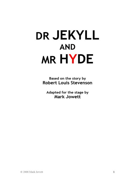 Dr Jekyll And Mr Hyde Script Pdf