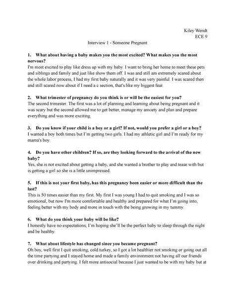 Interview ECE ECE Studocu