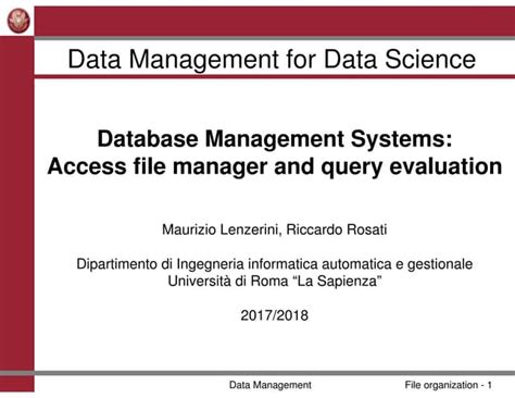 Dbms File Organizationpdf For Managment Pdf Databases Computer Software And Applications