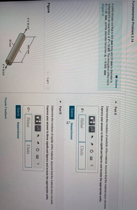 Solved Fundamental Problem Part A Determine The Modulus Chegg