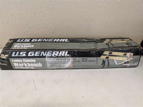 U S General Folding Clamping Workbench W Movable Pegs Dutch Goat