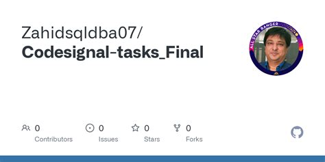 github zahidsqldba07 codesignal tasks final
