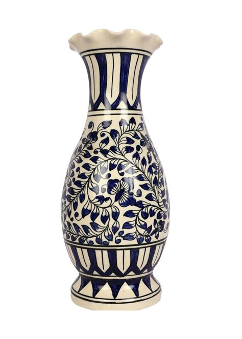 Get Decorative Ceramic Flower Vase For Living Room 12 Inch Long Vase