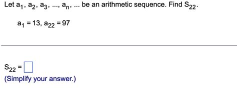 solved let a1 a2 a3 … an … be an arithmetic sequence find