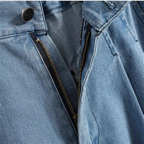 Badu Bg Дамски ретро сини харем дънки Свободни Mom панталони с дължина до глезена Улично облекло