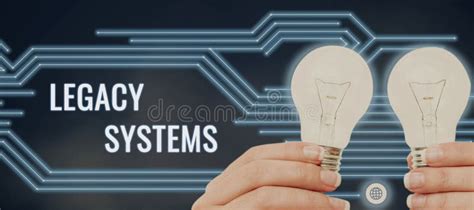 Sign Displaying Legacy Systems Business Concept Old Method Technology Computer System Or