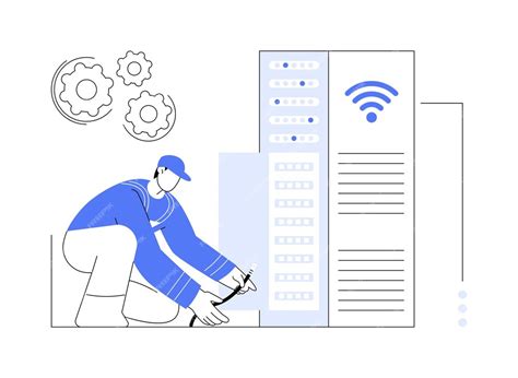 Premium Vector Local Area Network Engineer Abstract Concept Vector Illustration Lan Engineer