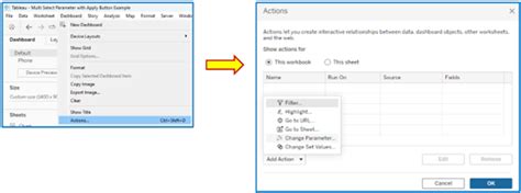 How To Create Multi Select Parameter With Apply Button In Tableau