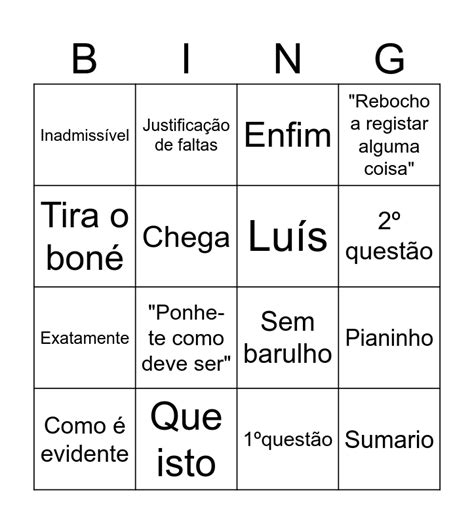 Bingocho Bingo Card