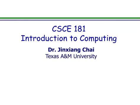 Ppt Csce 181 Introduction To Computing Powerpoint Presentation Free Download Id9634364