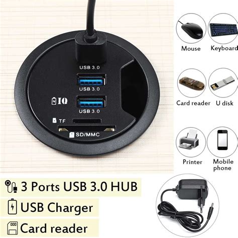 Aliexpress Com Buy Universal In Desk 3 Port USB 3 0 HUB Adapter Charger With SD Card Reader PC