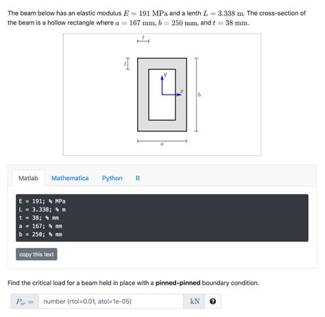 Solved The Beam Below Has An Elastic Modulus E MPa And Chegg