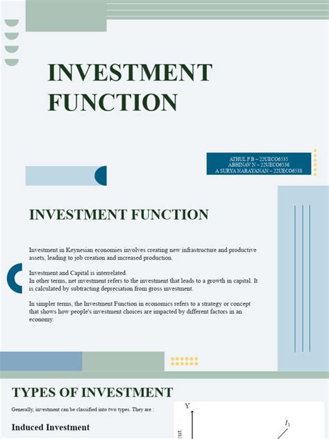 Investment Function Types Determinants Pdf Investing Income