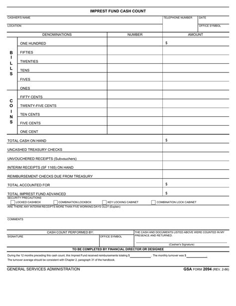 Gsa Form 2094 Fill Out Sign Online And Download Fillable Pdf