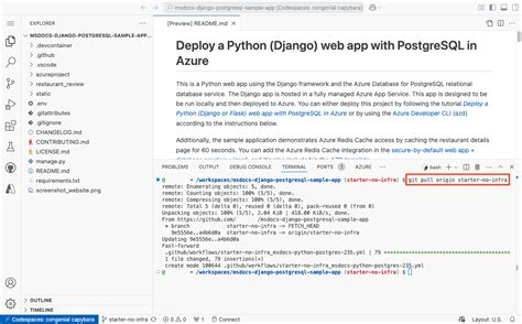 チュートリアル Postgresql を使用した Python Django Web アプリをデプロイする Azure App