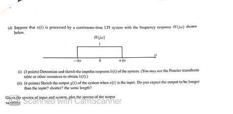 solved problem 3 20 points a signal t t has the frequency