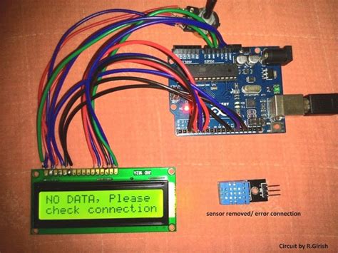 make this digital temperature humidity meter circuit using arduino
