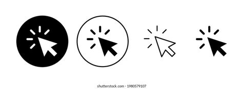 Click Icon Set Pointer Arrow Icon Stock Vector Royalty Free 1983842315 Shutterstock