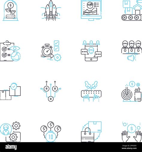 Investment Strategy Linear Icons Set Portfolio Diversification Risk Returns Asset