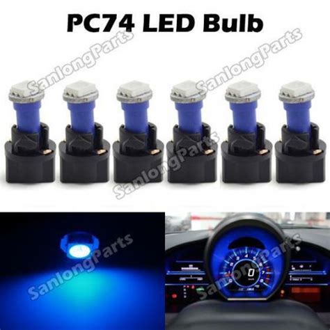 Sell Set Of 6 Blue T5 37 74 Led 5050 Smd Instrument Cluster Light Bulb And Socket In Milpitas