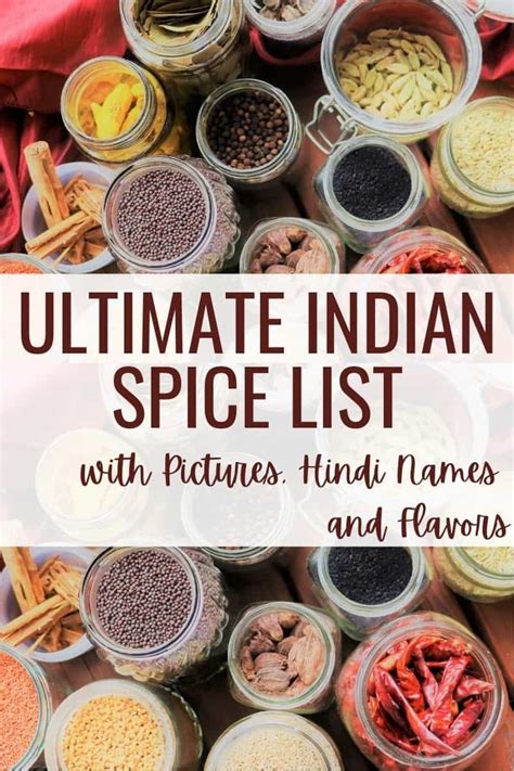 Ultimate Indian Spices List With Picture Hindi Names And Flavors