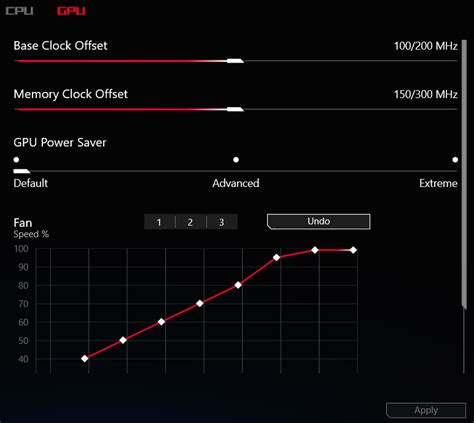 Armoury Crate Manual Fan Curve R Asus