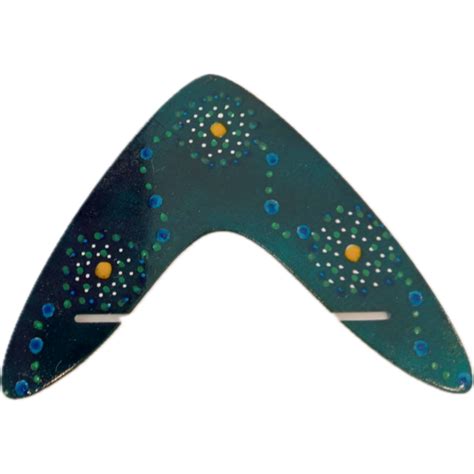 Aboriginal Steel Boomerang Stand Business Card Holder By Wayne Liwingu