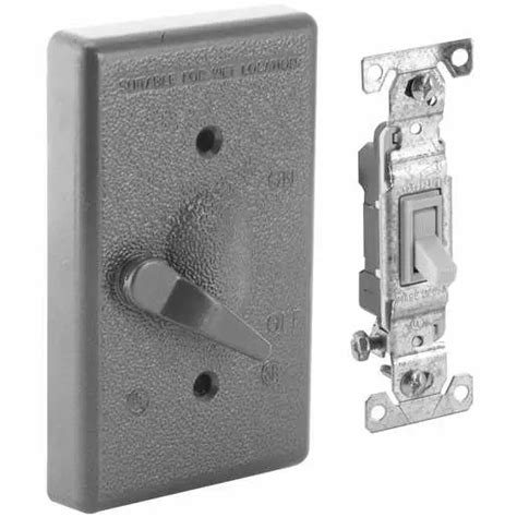 1 Gang Weatherproof Cover Vertical Toggle Single Pole 125v 15a Switch Included Bronze 5121