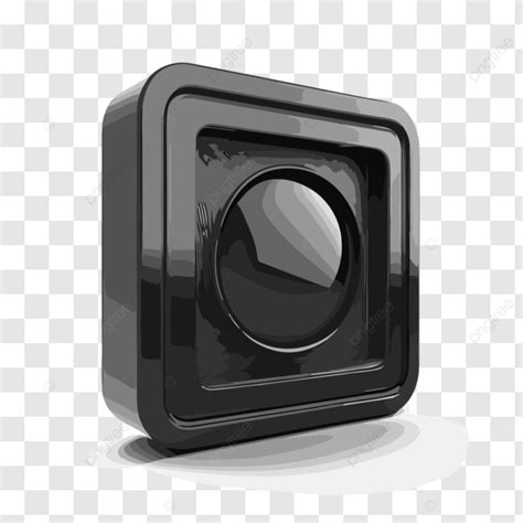 검정색 배경의 검정색 사각형 버튼 벡터 흰색 배경에 극도로 현실적인 단순한 검은색 아이콘 그림자 없음 작은 프레임 중앙 Png 일러스트 및 벡터 에 대한 무료