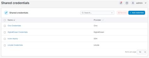 Shared Credentials Portainer Documentation
