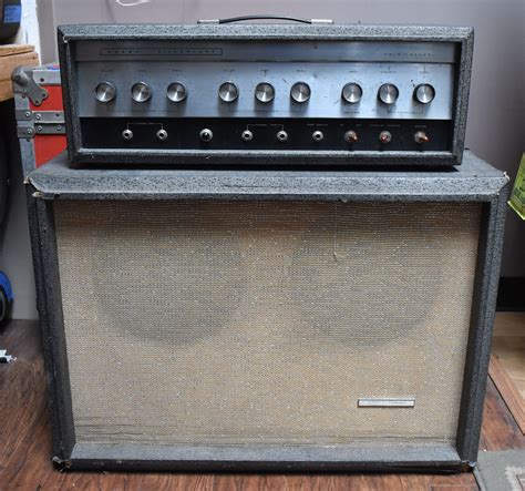 1960s Silvertone Model 1484 Twin Twelve Amplifier W 2x12 Cabinet