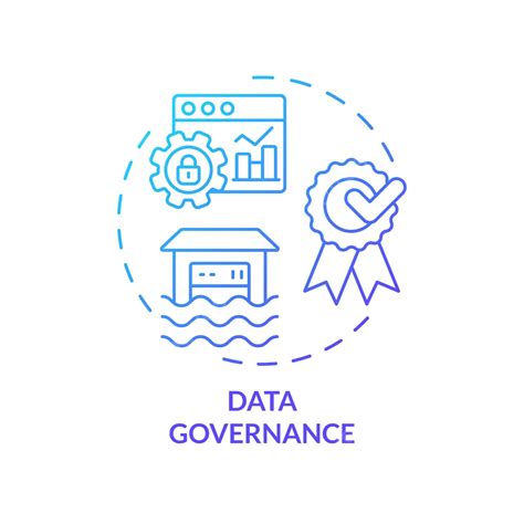 Data Governance Blue Gradient Concept Icon Computing Modern Quality