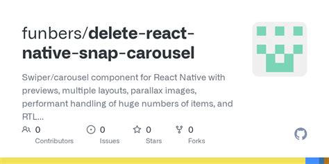 Github Funbers Delete React Native Snap Carousel Swiper Carousel Component For React Native