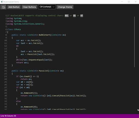 Avaloniauiavaloniaedit Avalonia Based Text Editor Port Of Avalonedit