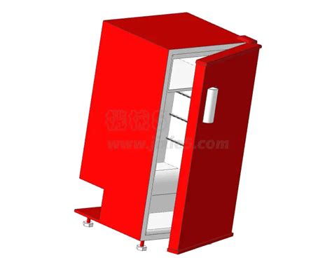 单门小冰箱设计模型 机械5