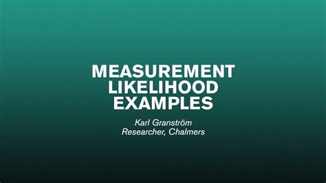 Measurement Likelihood Examples Youtube