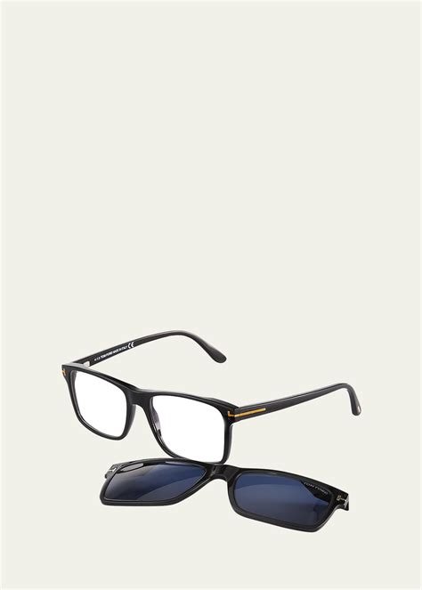 Tom Ford Mens Ft5682 Bm54 Blue Light Blocking Square Optical Glasses